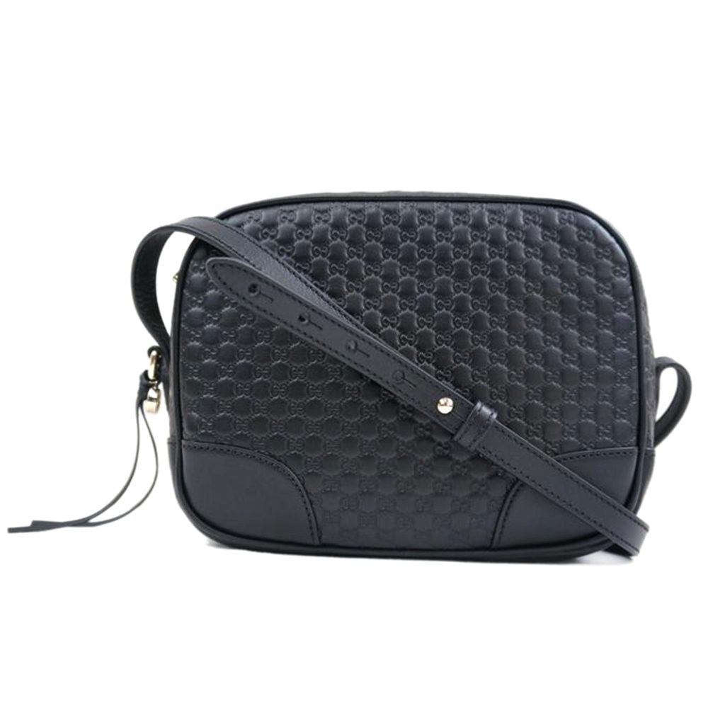 Gucci Micro Guccissima Leather Shoulder Bag Black - Gem